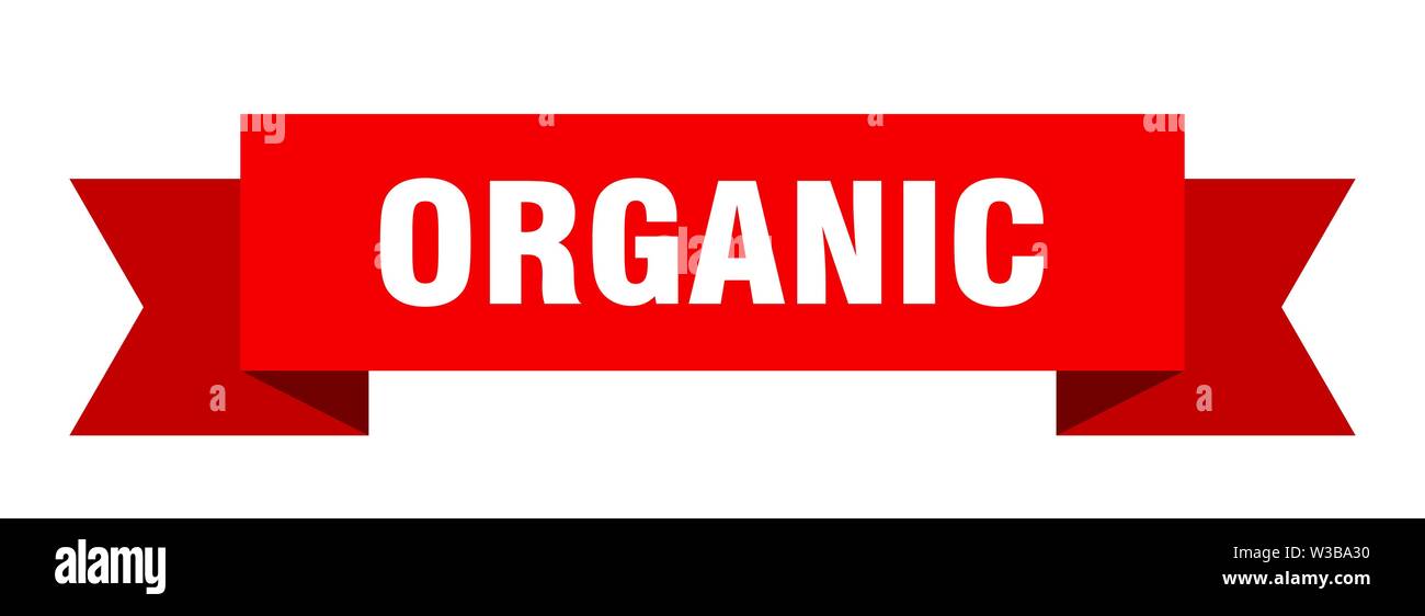 organic ribbon. organic isolated sign. organic banner Stock Vector ...