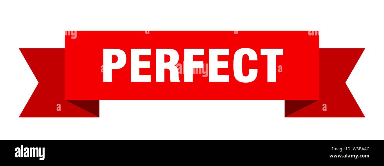 perfect ribbon. perfect isolated sign. perfect banner Stock Vector ...