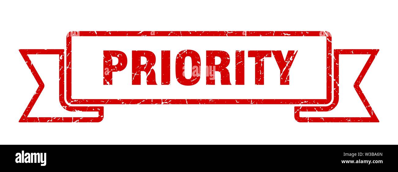 priority grunge ribbon. priority sign. priority banner Stock Vector ...