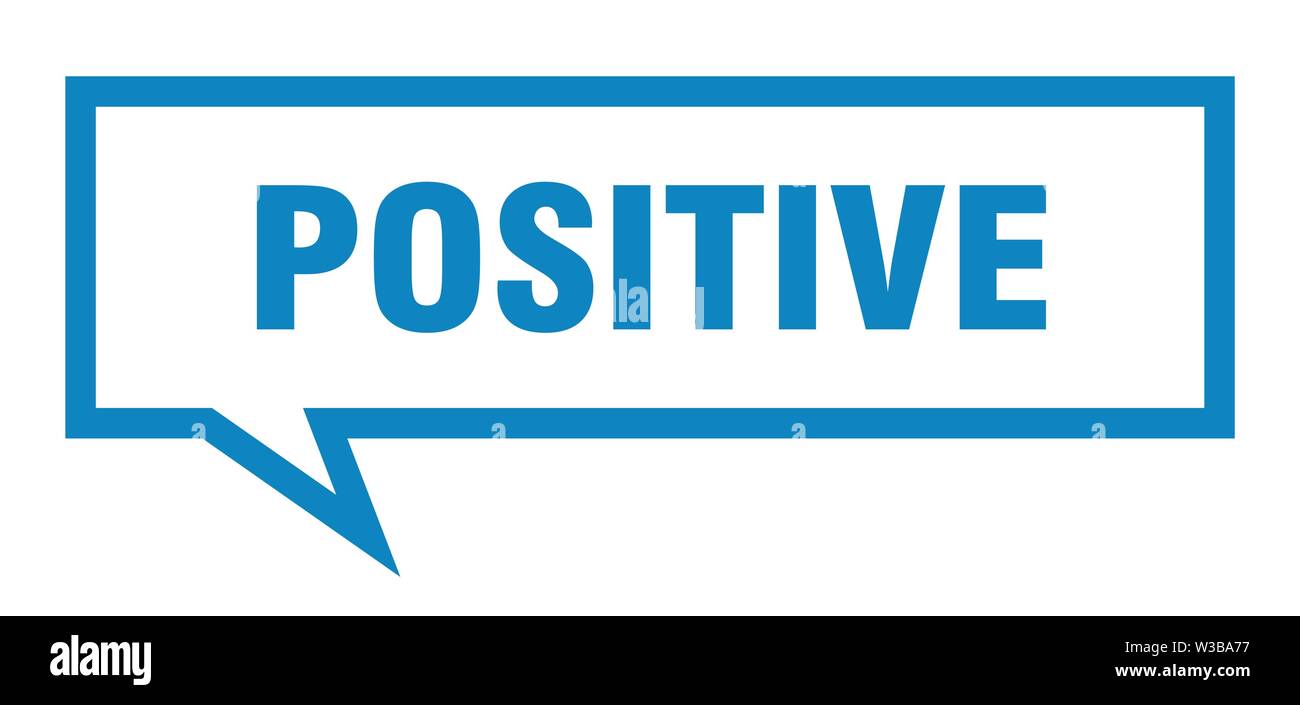 positive sign. positive square speech bubble. positive Stock Vector ...