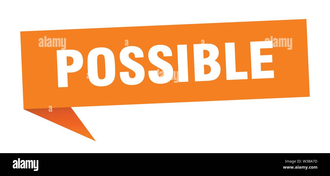 possible speech bubble. possible sign. possible banner Stock Vector ...