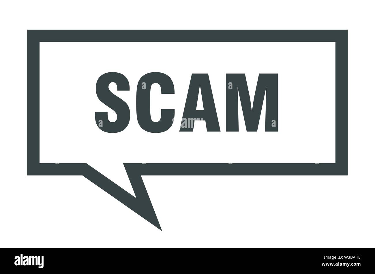 scam sign. scam square speech bubble. scam Stock Vector Image & Art - Alamy