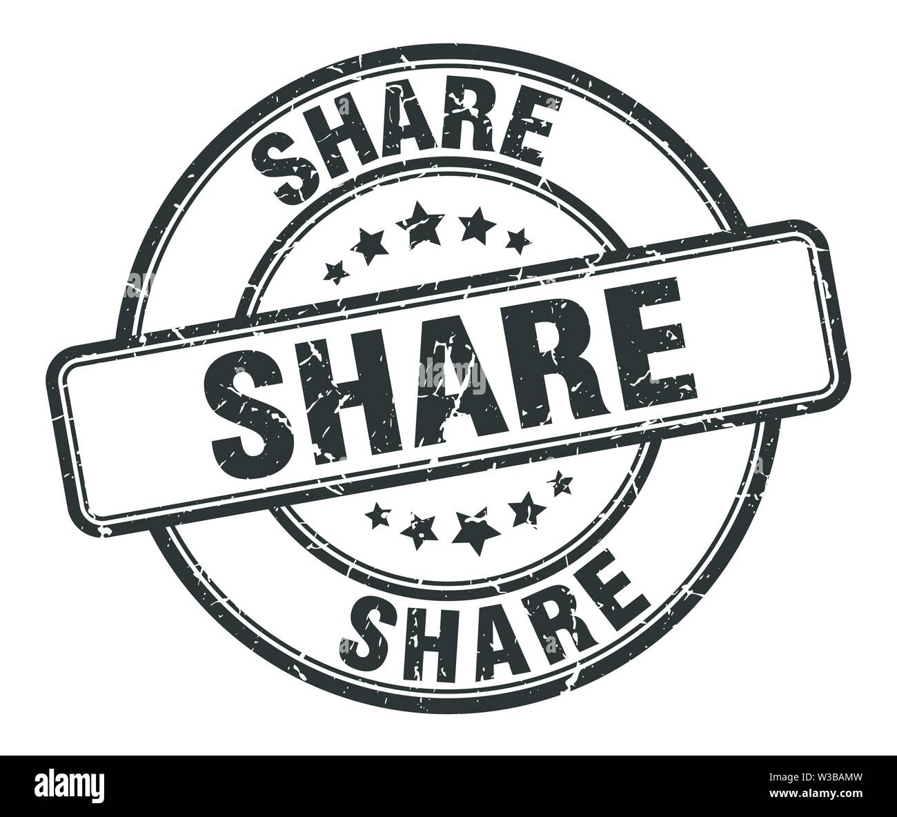share stamp. share round grunge sign. share Stock Vector Image & Art ...