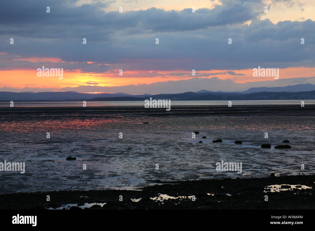 Morecambe Bay sunset sky Stock Photo - Alamy