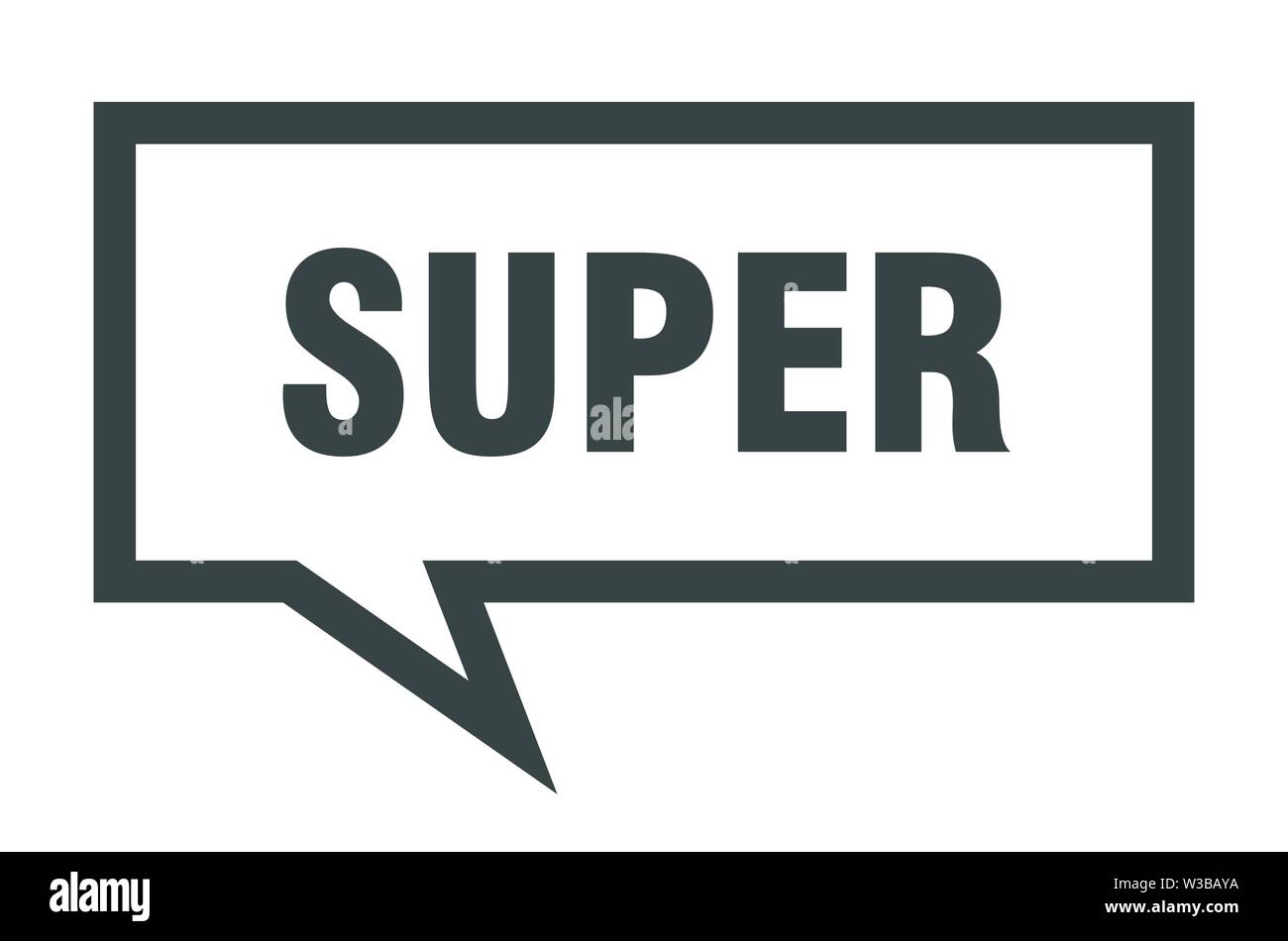 super sign. super square speech bubble. super Stock Vector Image & Art ...