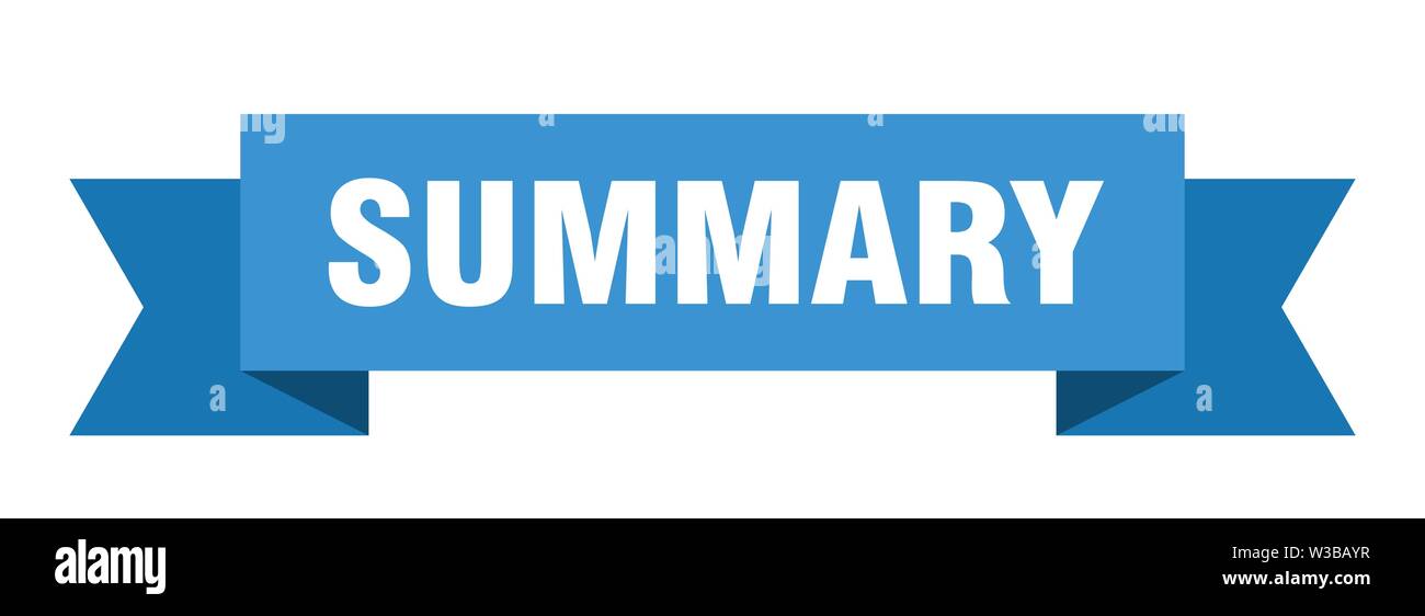 summary ribbon. summary isolated sign. summary banner Stock Vector ...