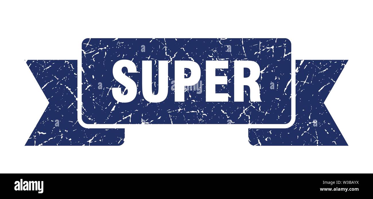 super grunge ribbon. super sign. super banner Stock Vector Image & Art ...
