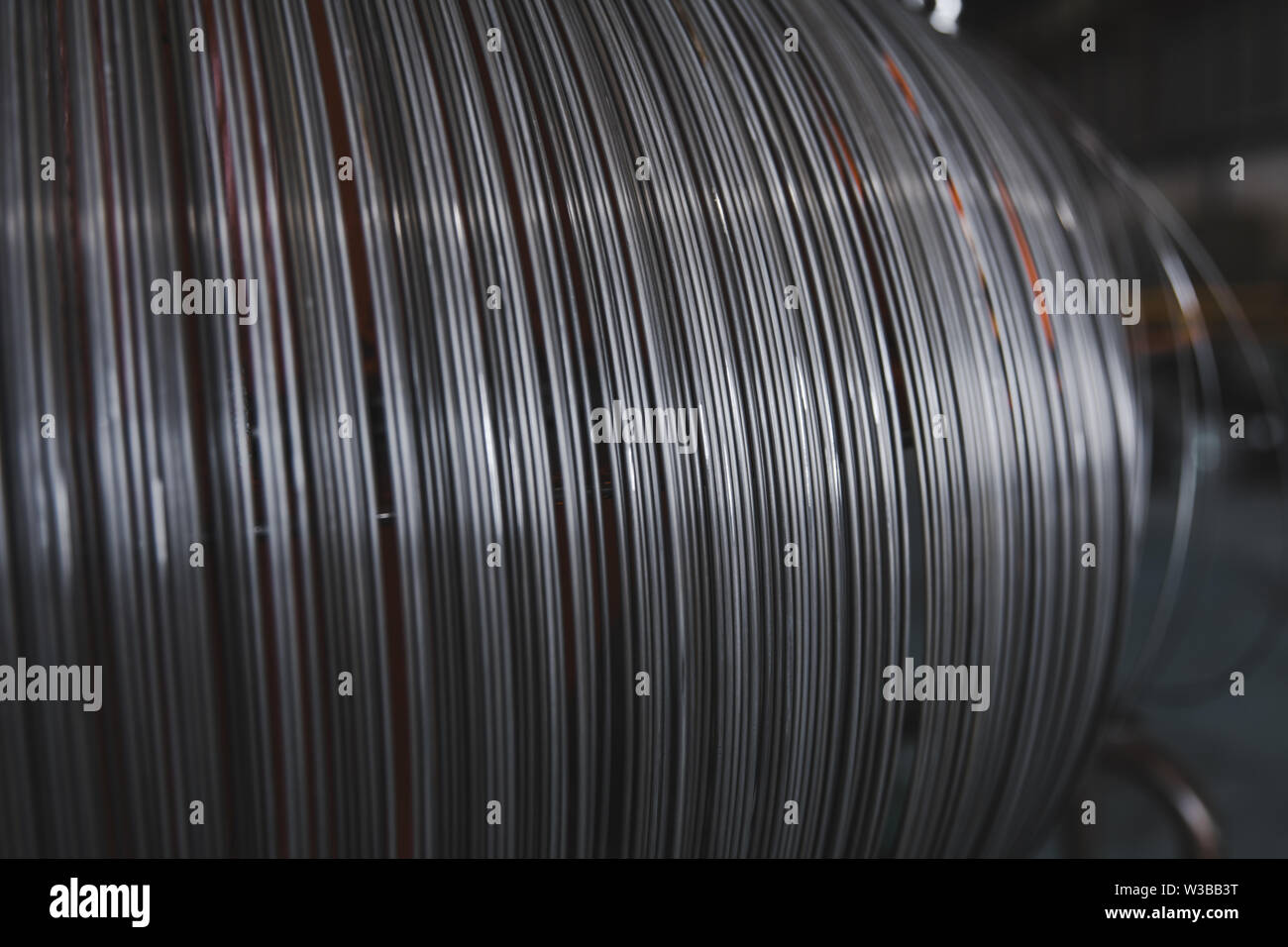 Pile of iron, metal wire rod or coil background for Construction ...