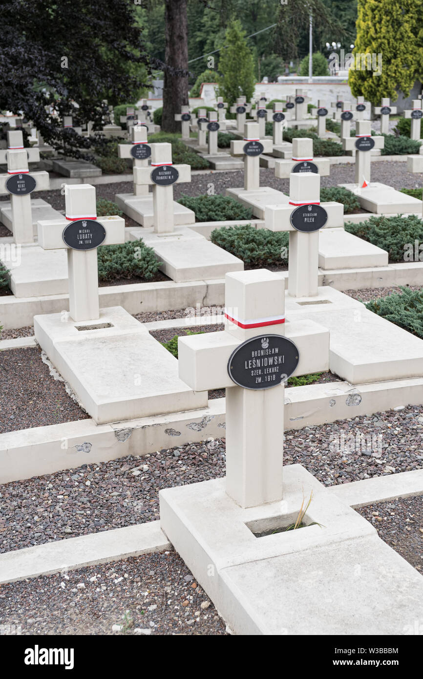 Lviv, Ukraine - July 2, 2019: Polish war graves from Polish–Ukrainian ...