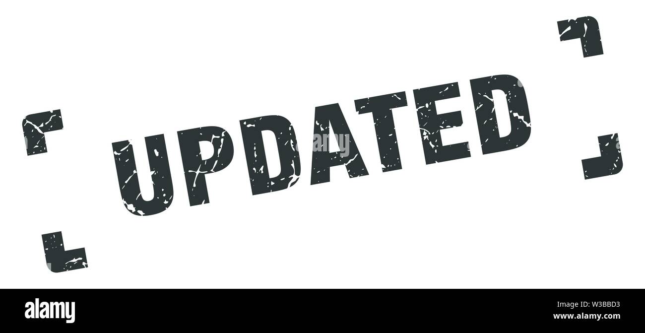 updated stamp. updated square grunge sign. updated Stock Vector Image ...