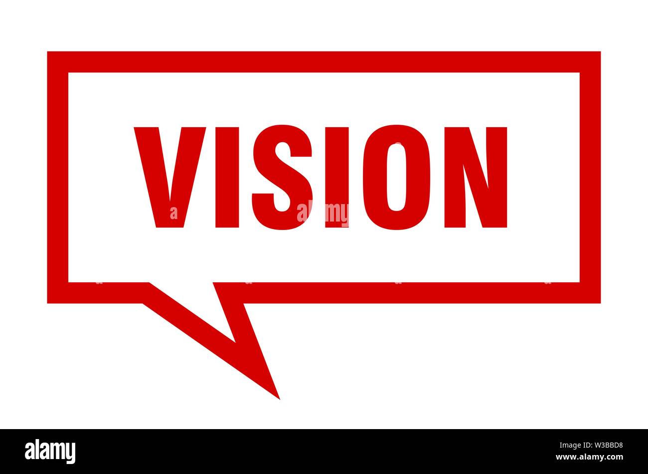 vision sign. vision square speech bubble. vision Stock Vector Image ...