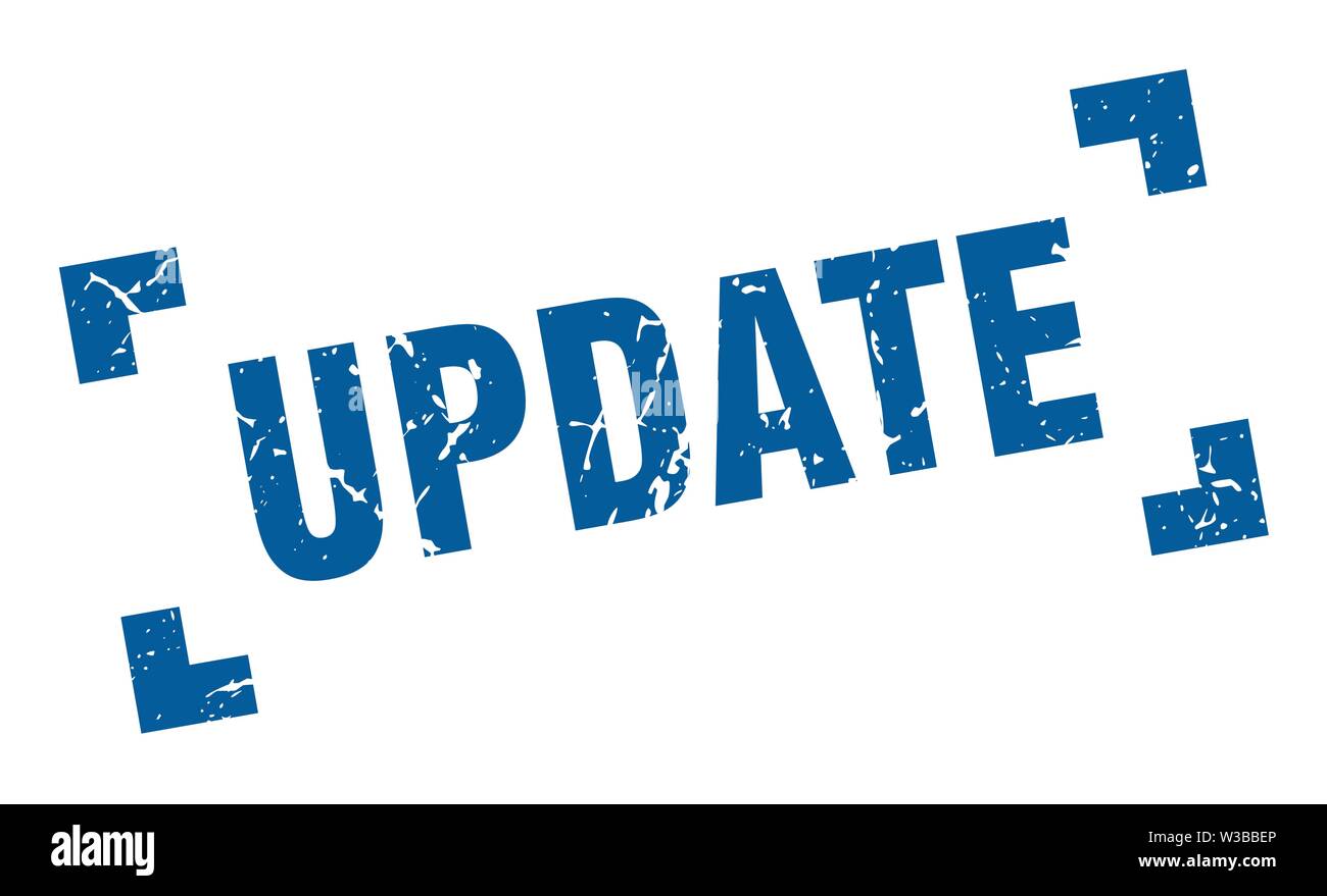 update stamp. update square grunge sign. update Stock Vector Image ...