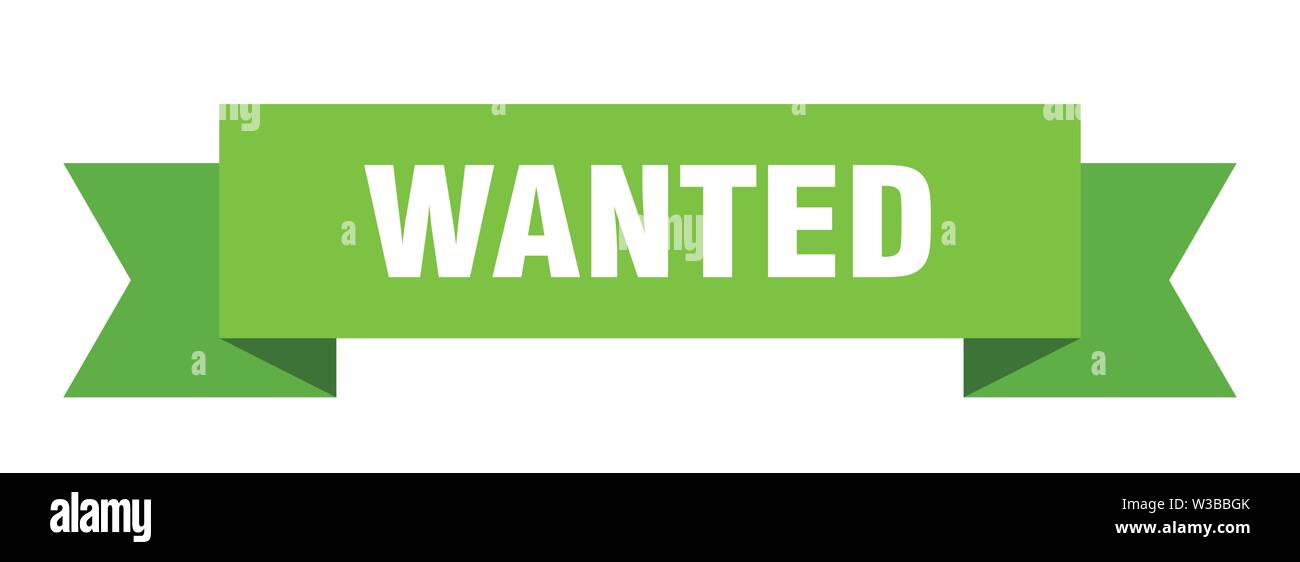 wanted ribbon. wanted isolated sign. wanted banner Stock Vector Image ...