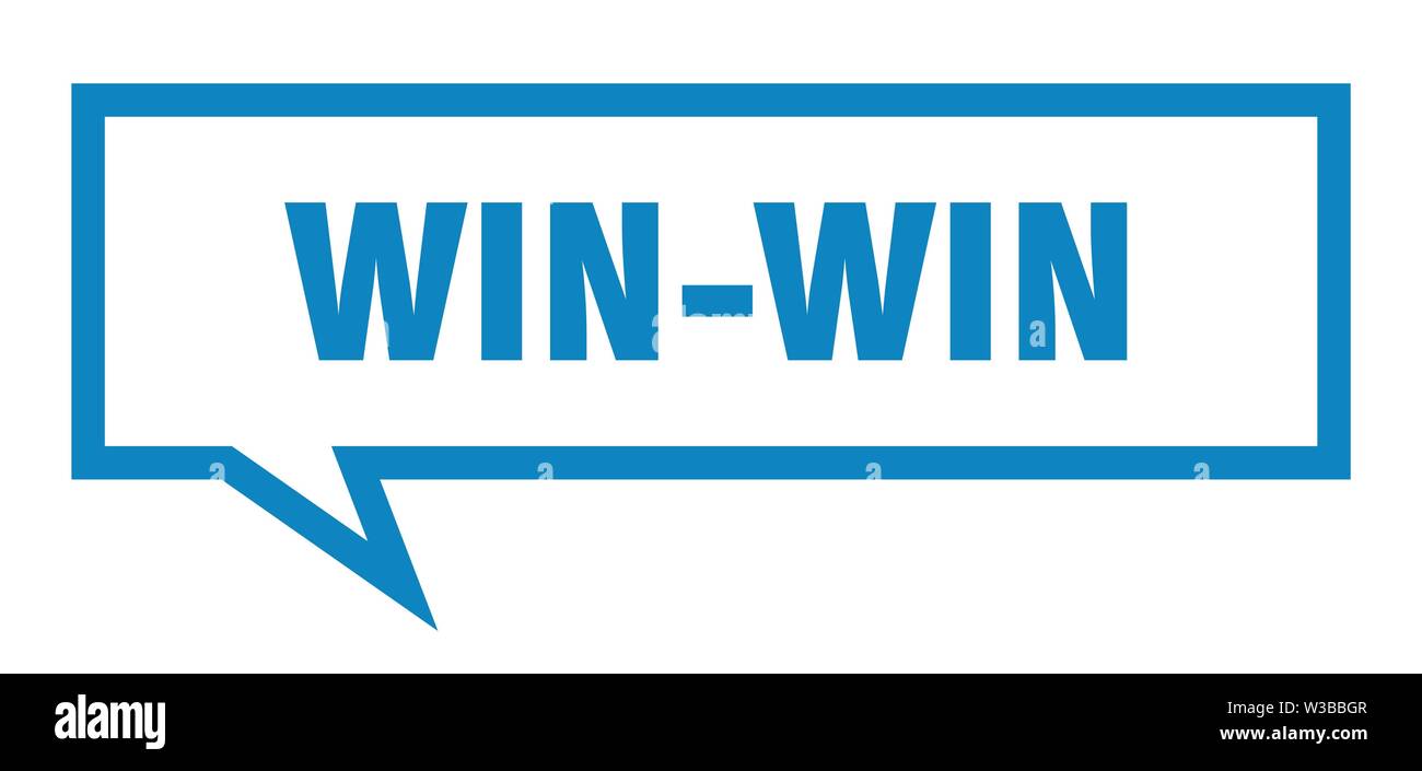 win-win sign. win-win square speech bubble. win-win Stock Vector Image ...