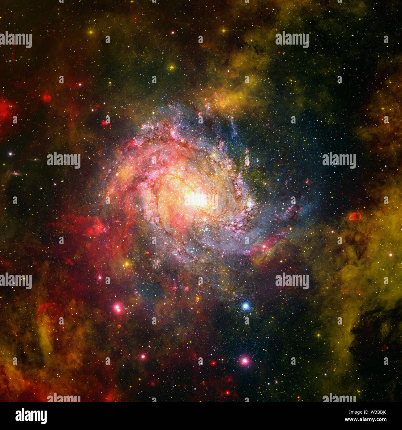 Beautiful nebulaes in outer space. Starfields of endless cosmos ...