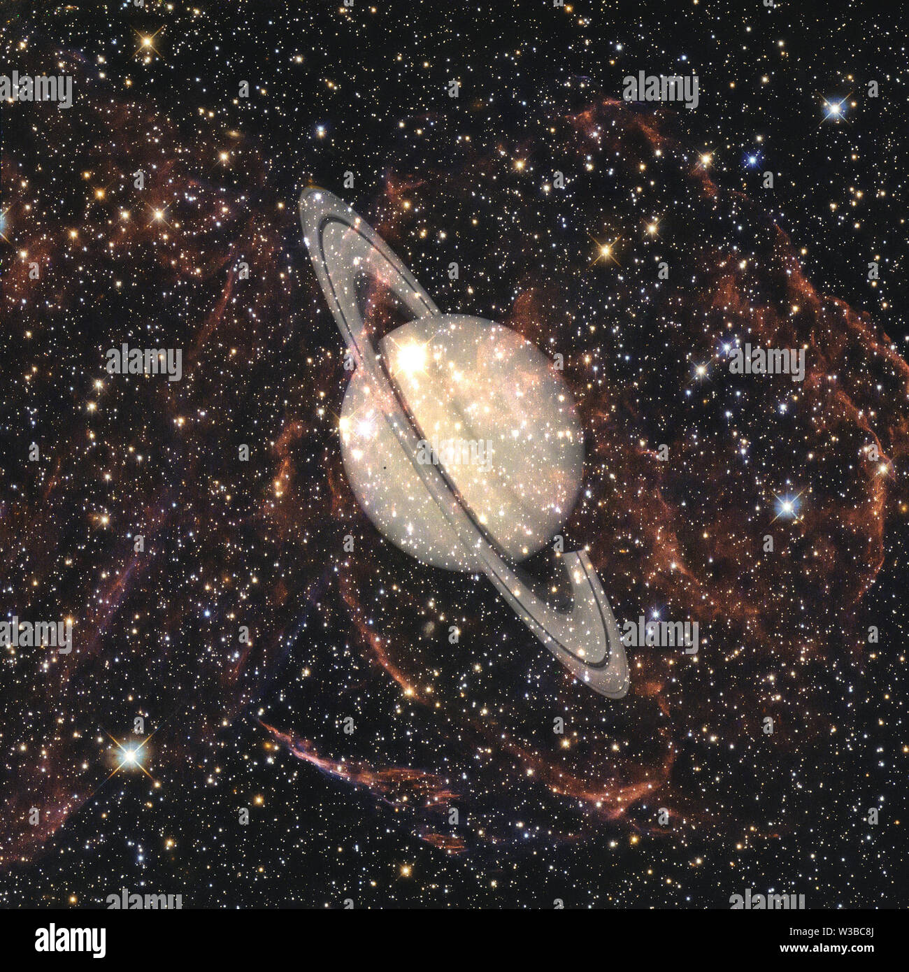 Saturn. Incredibly beautiful planets, galaxies, dark and cold beauty of ...