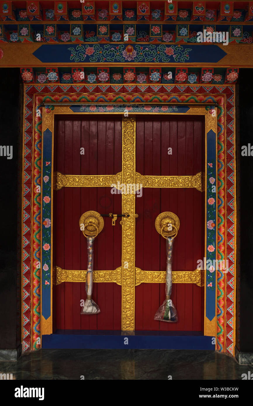 Closed door of a monastery, New Delhi, India Stock Photo - Alamy