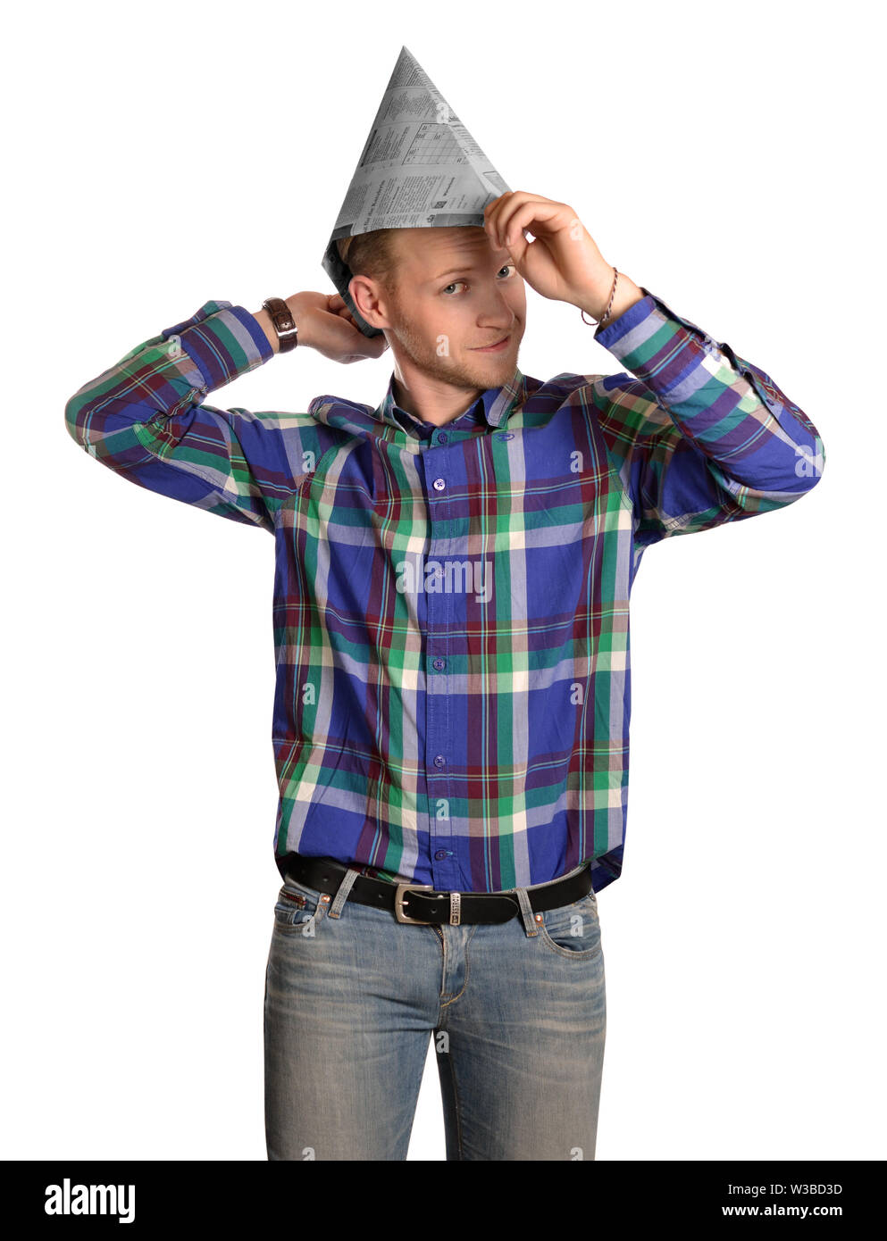 man office funny nerd school thinker thinking cap learn donkey Stock ...