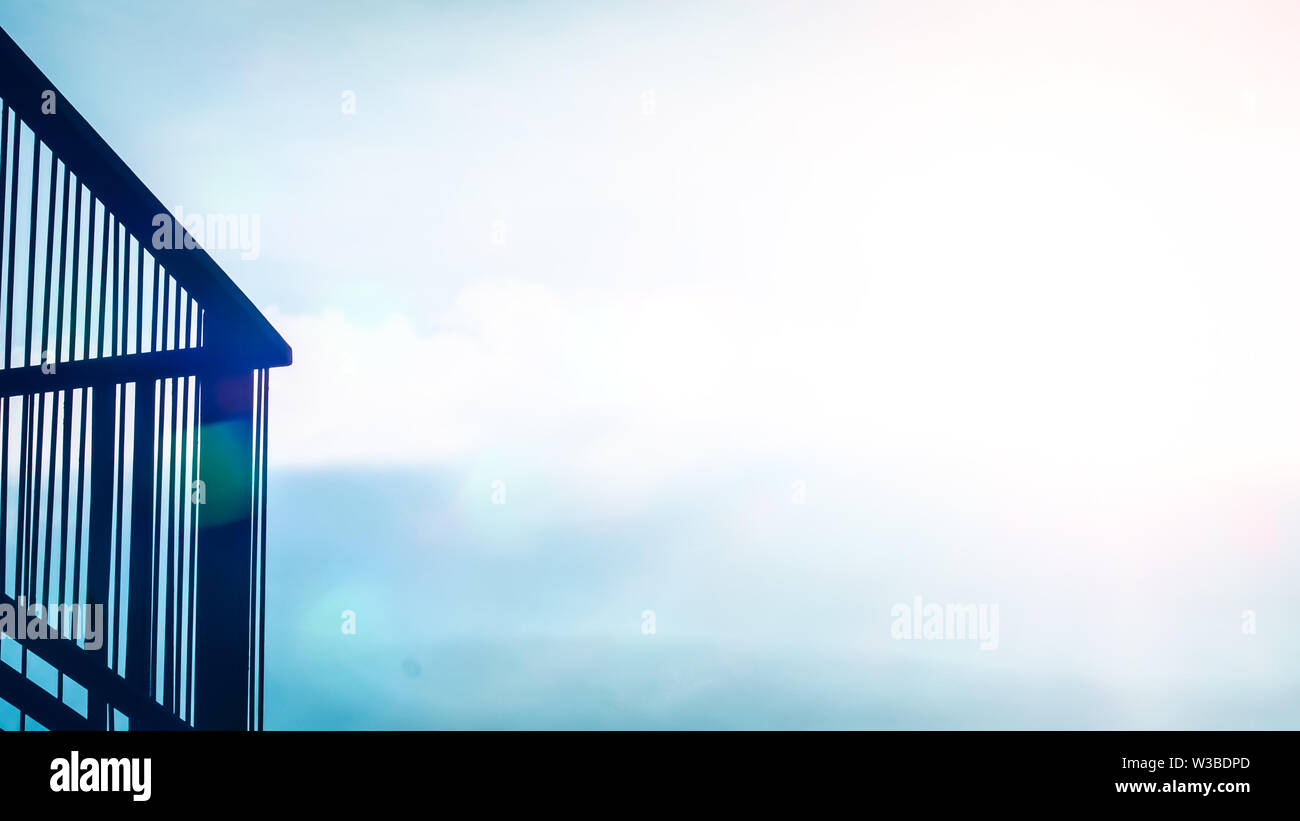 Blue Sky view from balcony. Nature background Stock Photo - Alamy