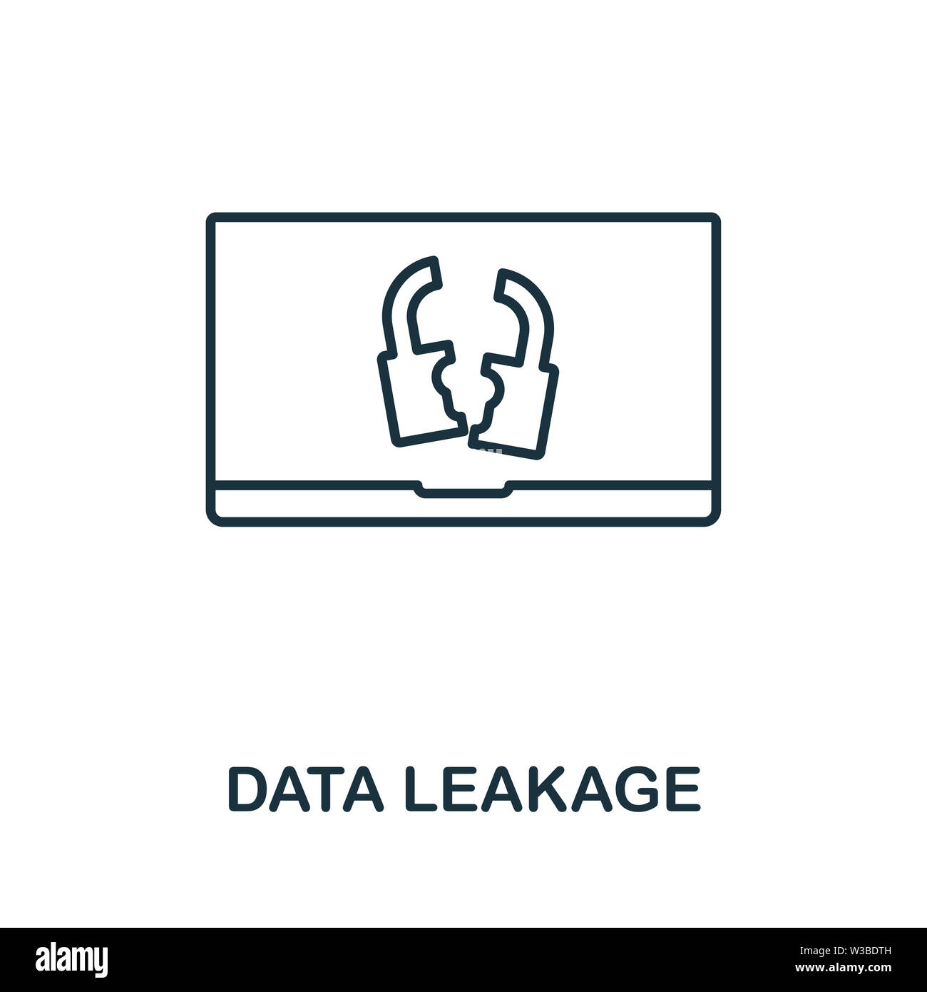 Data Leakage icon. Thin outline style design from corruption icons ... Data Leakage icon. Thin outline style design from corruption icons ...