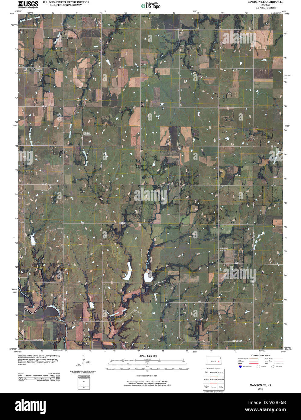 Map of madison kansas hi-res stock photography and images - Alamy