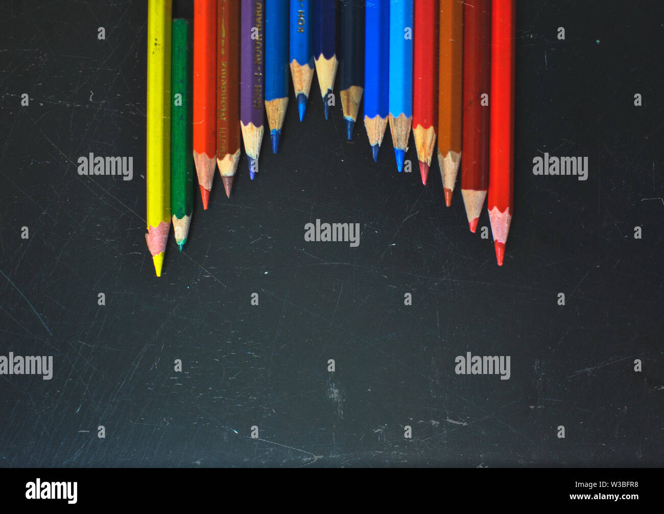 Colorful Pencils, composition with pencils Stock Photo - Alamy