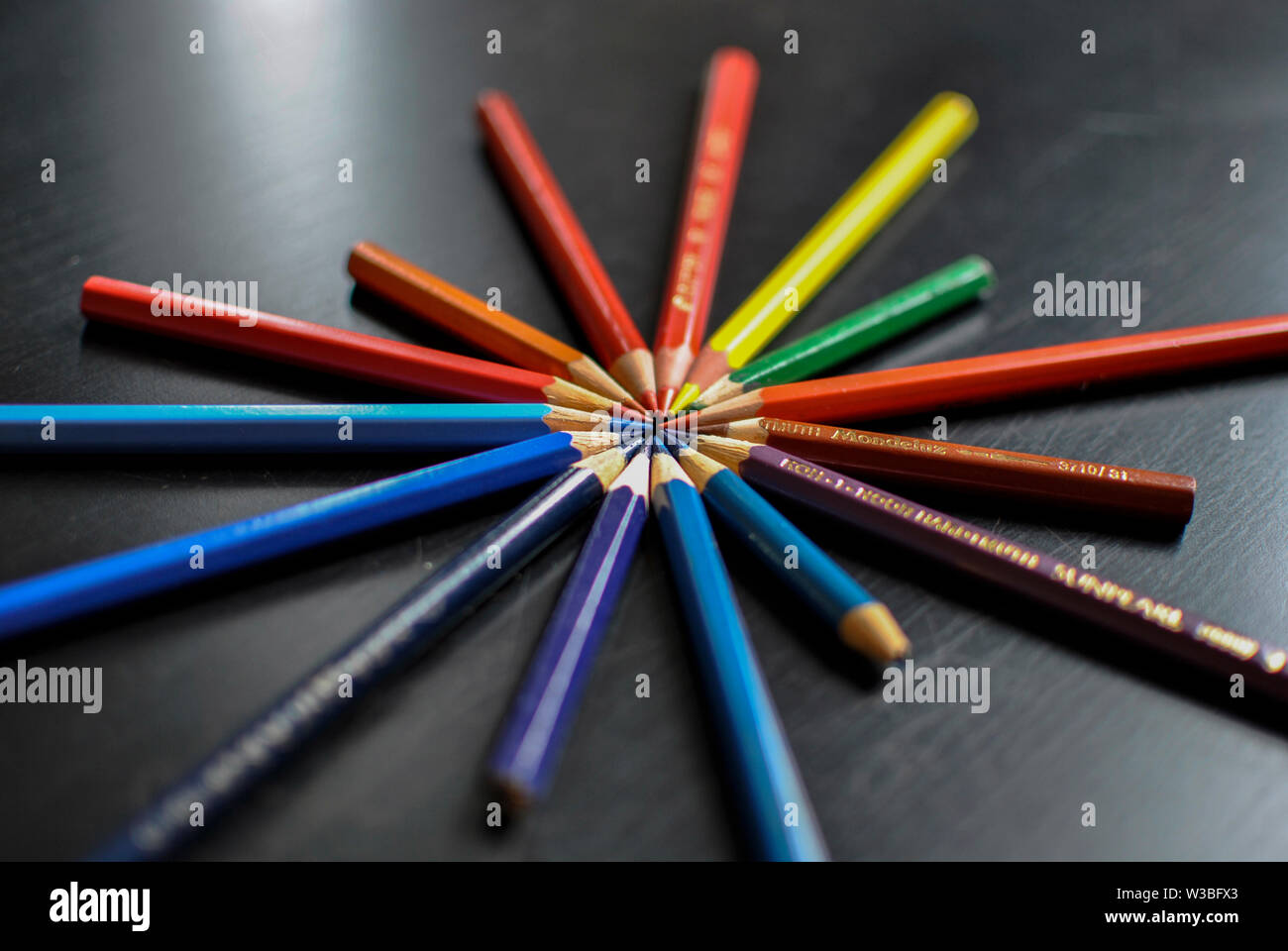 Colorful Pencils, composition with pencils Stock Photo - Alamy