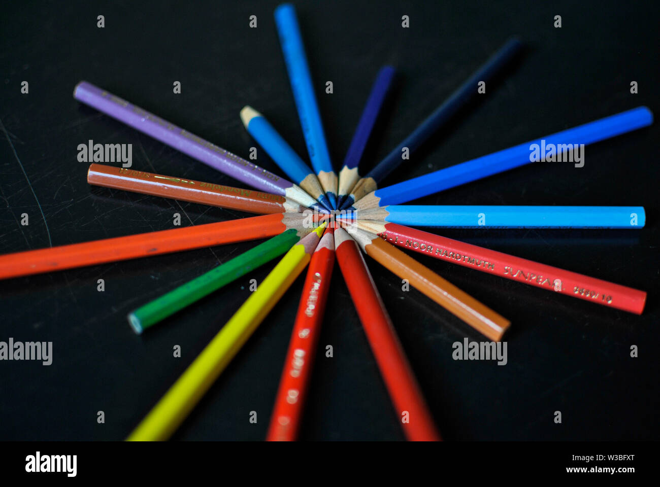 Colorful Pencils, composition with pencils Stock Photo - Alamy