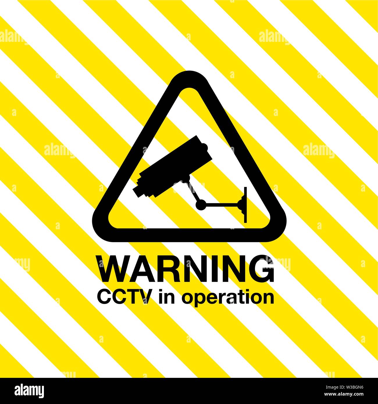 Cctv warning sign Stock Vector Image & Art - Alamy