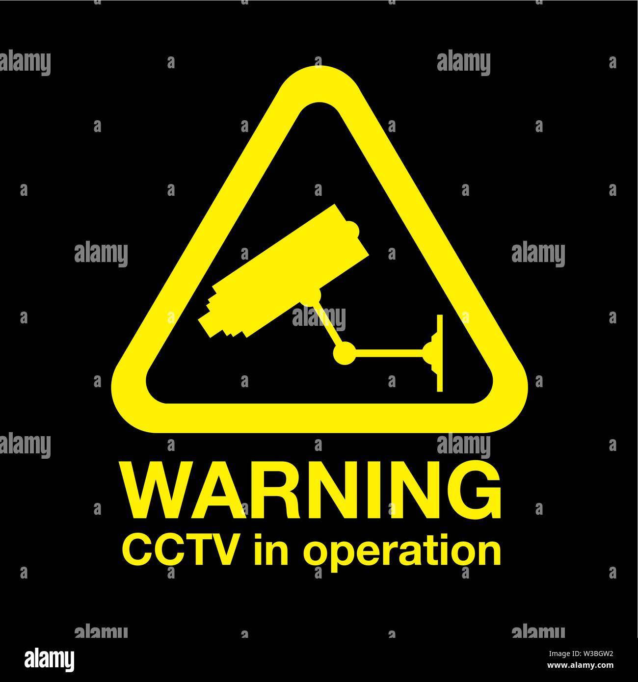 Cctv warning sign Stock Vector Image & Art - Alamy