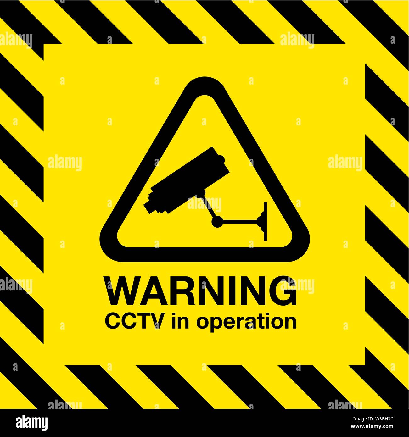 Cctv warning sign Stock Vector Image & Art - Alamy