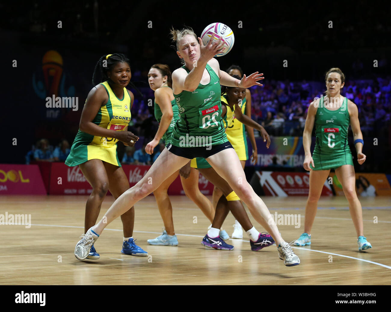 Northern Ireland's Noleen Armstrong in action against Zimbabwe during ...