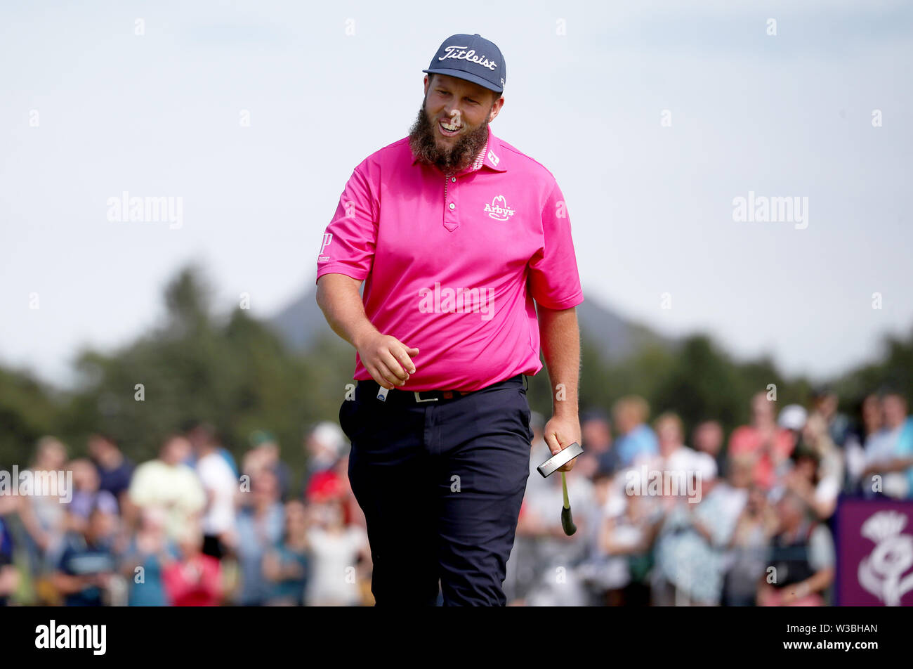 England's Andrew Johnston on the 18th green during day four of the ...