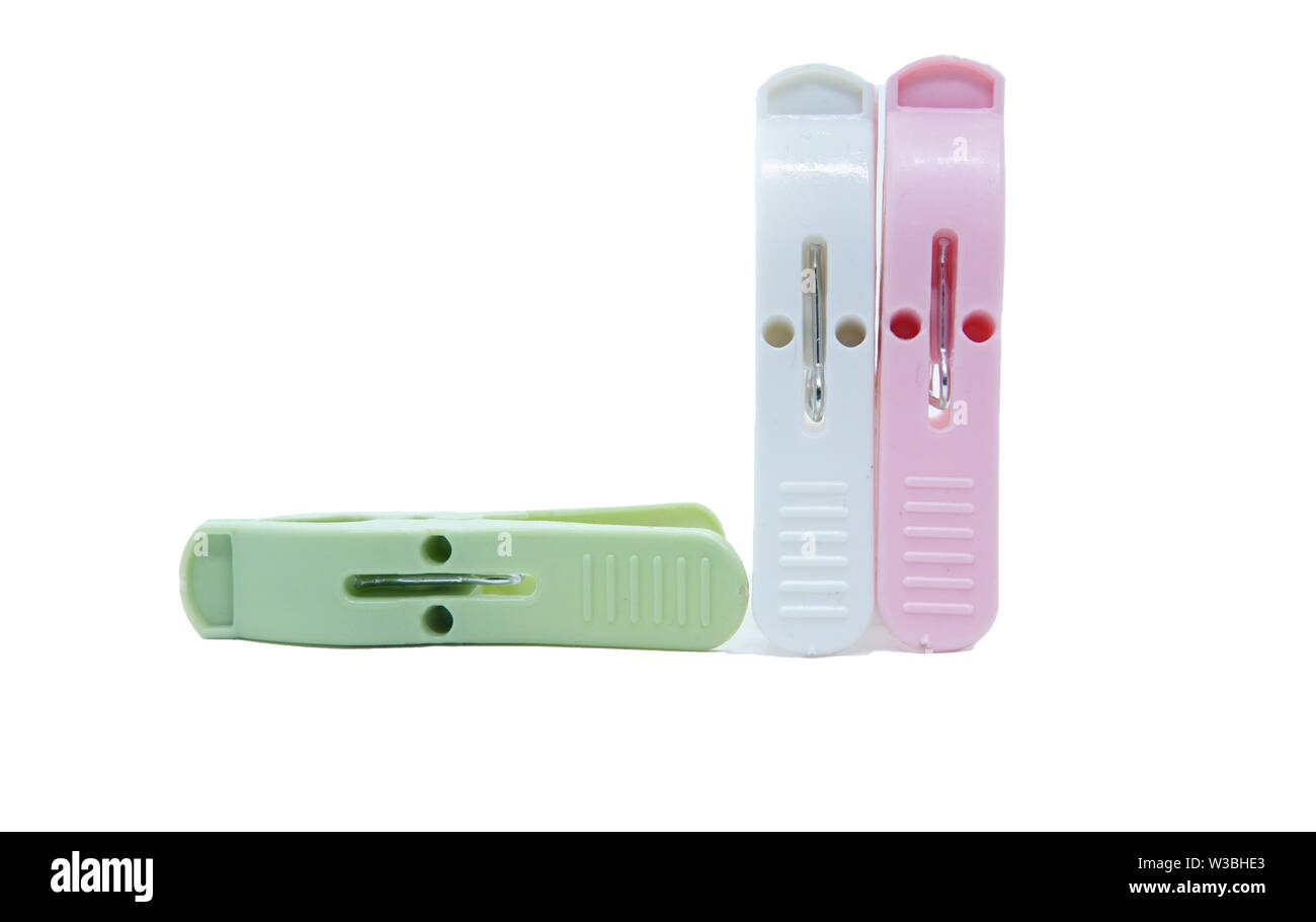 color plastic clothes pin for drying clothes Stock Photo - Alamy