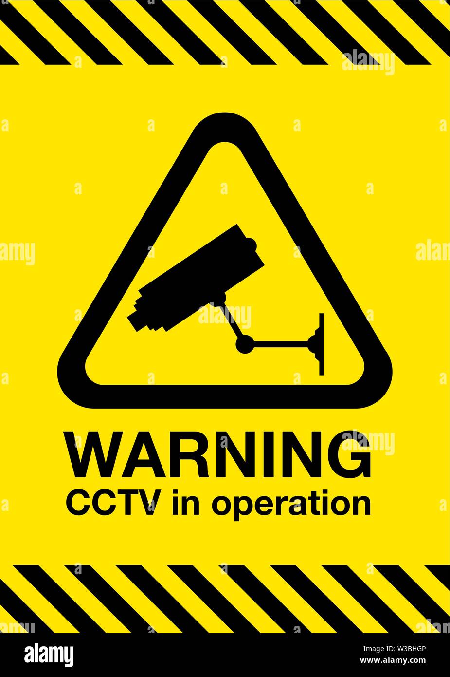 Cctv warning sign Stock Vector Image & Art - Alamy