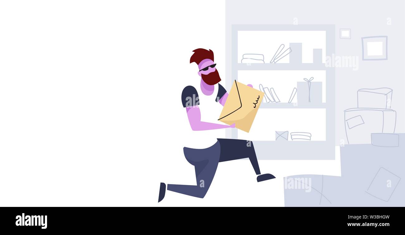 postman carrying envelope man holding important letter post office ...