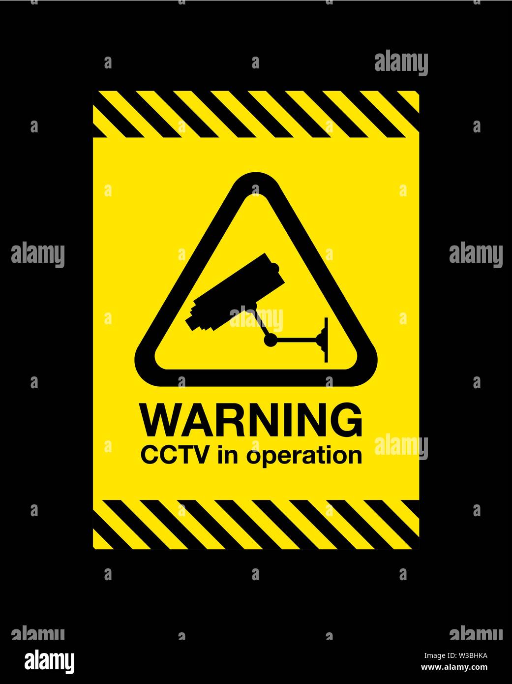 Cctv warning sign Stock Vector Image & Art - Alamy
