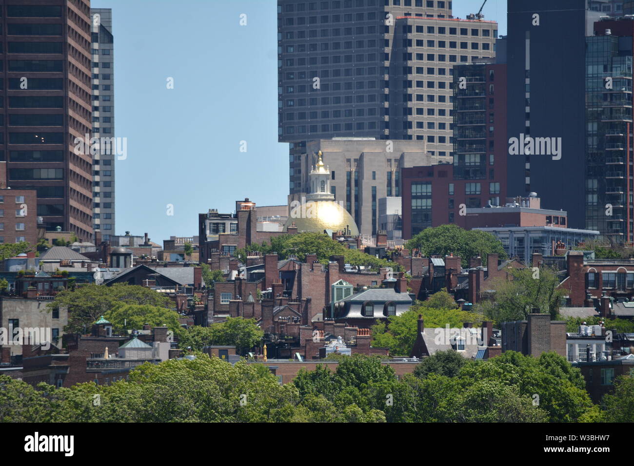 View of the Boston skyline as seen from the Charles River, Cambridge ...