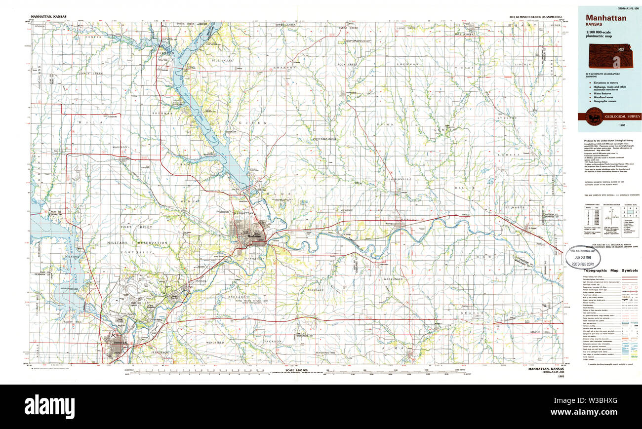 Manhattan map 1985 hi-res stock photography and images - Alamy