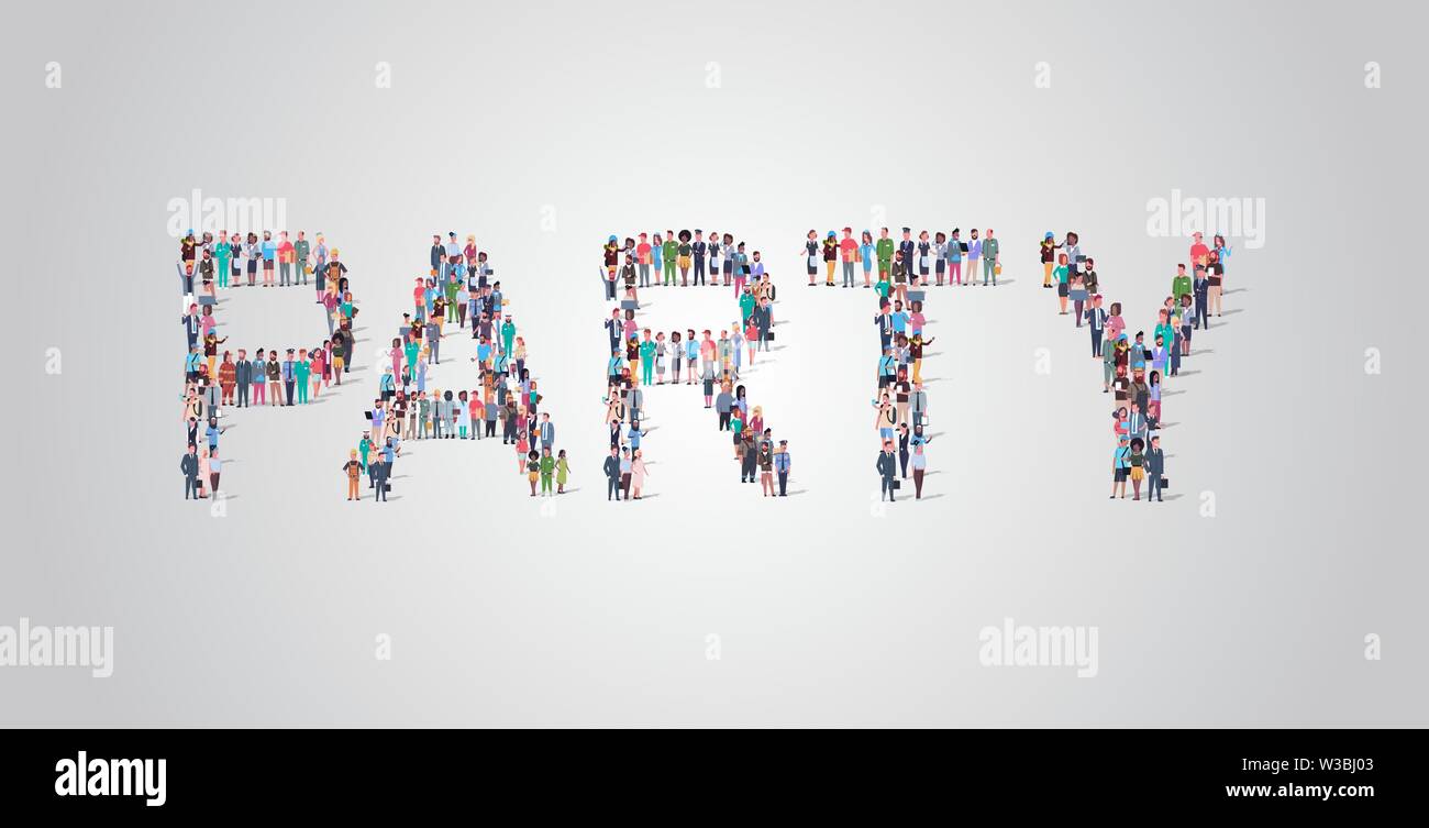 Celebrate crowd people in Stock Vector Images - Alamy