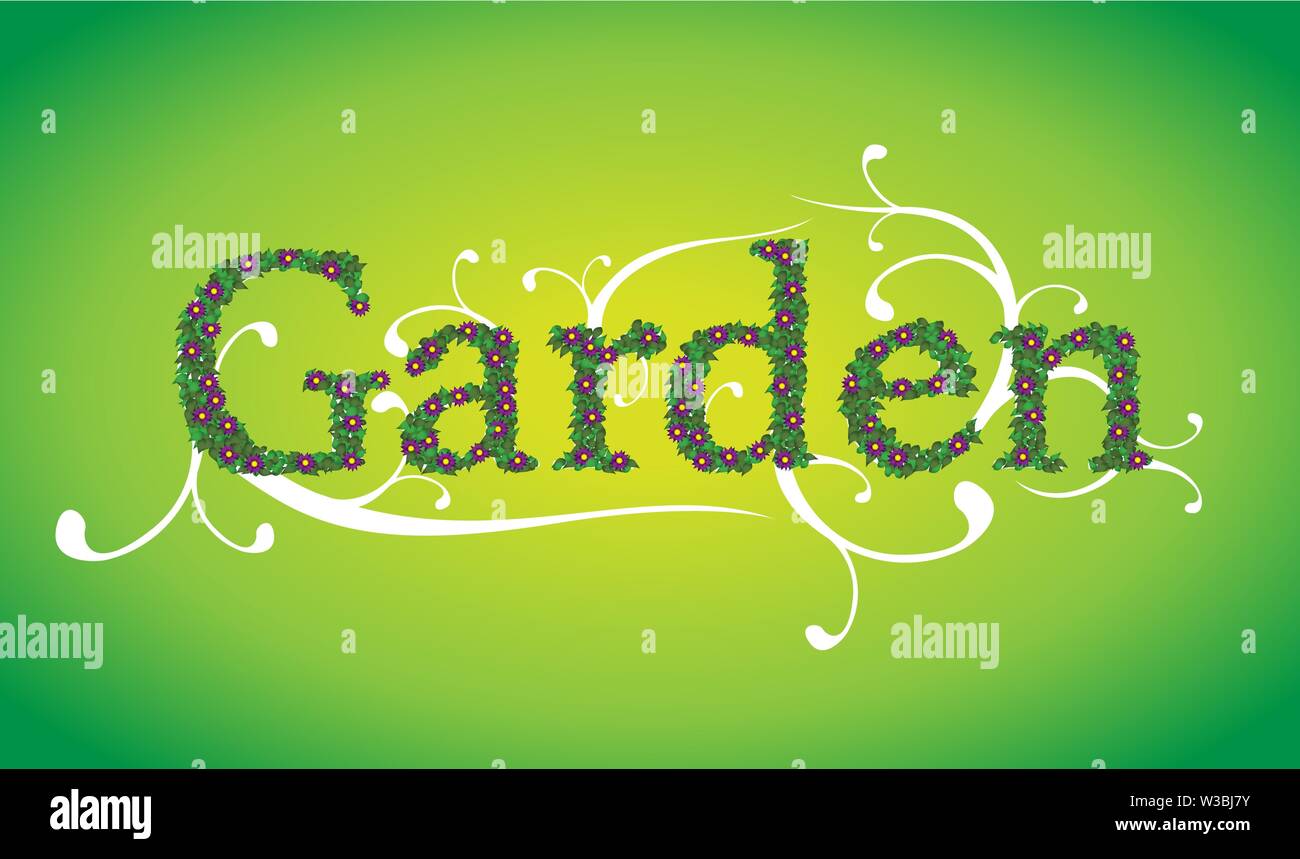 Spring garden flowers table Stock Vector Images - Alamy