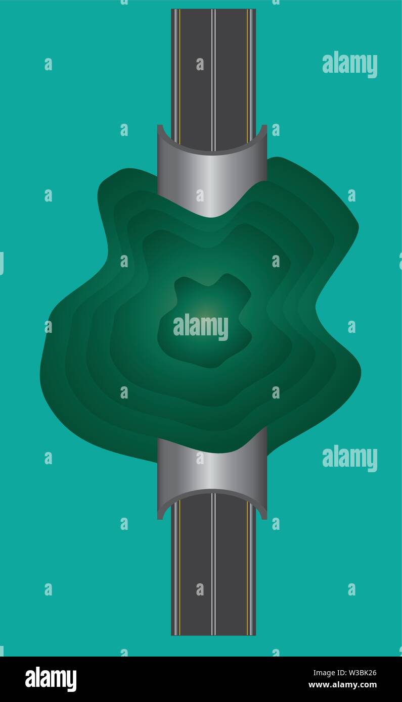 Top view road tunnel vector Stock Vector Image & Art - Alamy