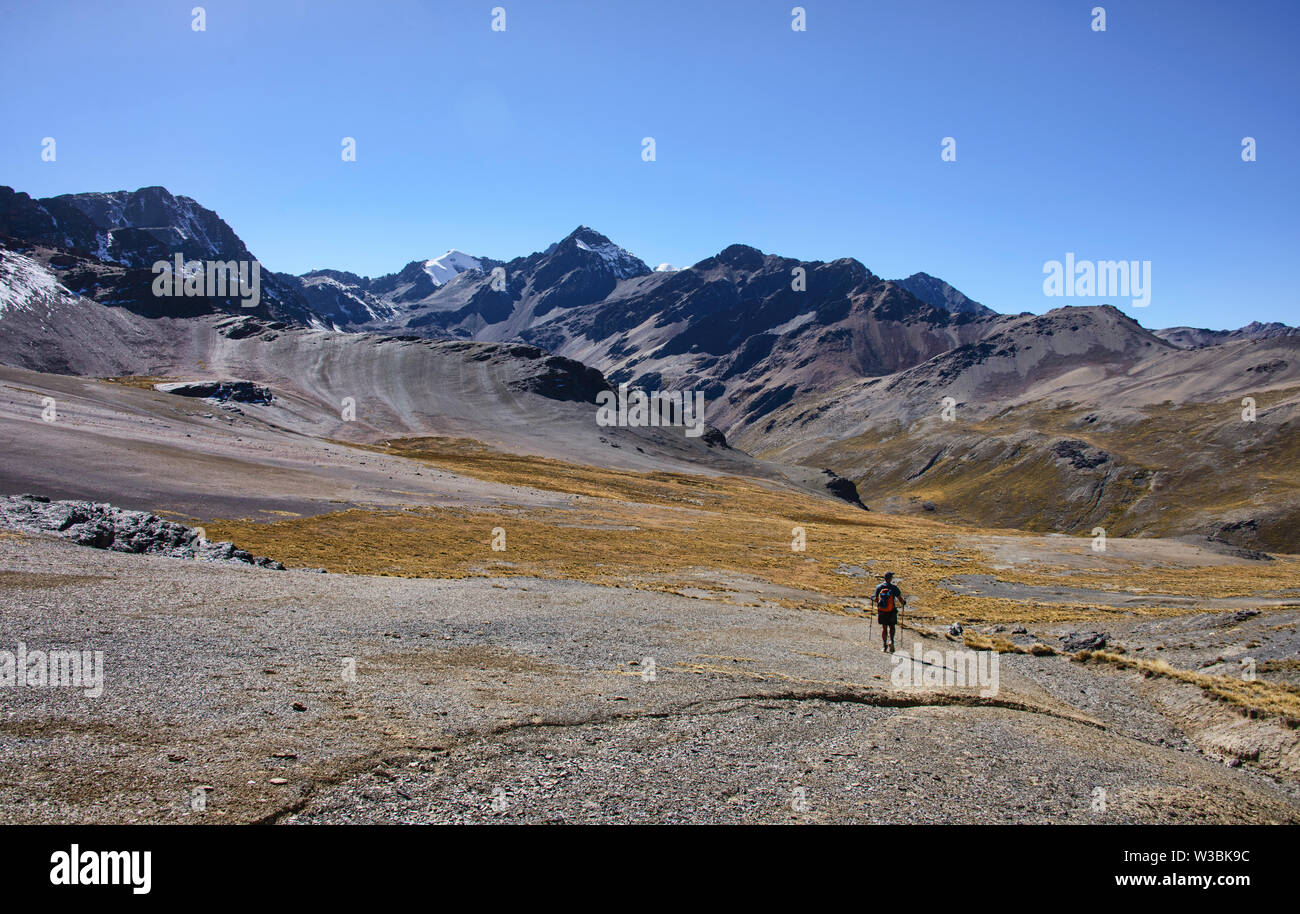 Scenery along the Cordillera Real Traverse, Bolivia Stock Photo - Alamy