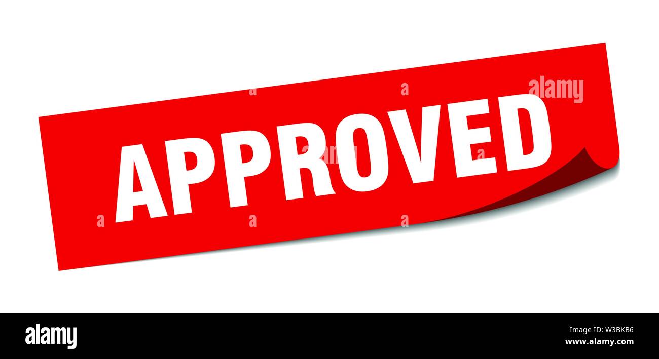 approved sticker. approved square isolated sign. approved Stock Vector ...
