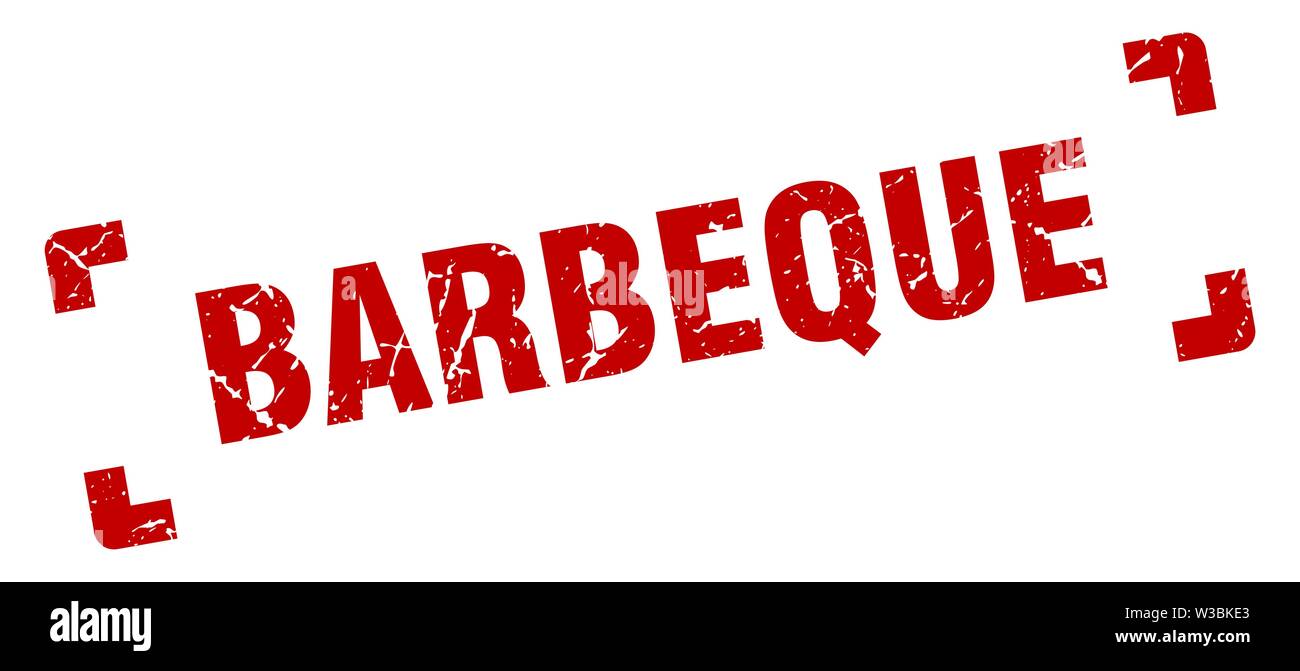 barbeque stamp. barbeque square grunge sign. barbeque Stock Vector ...