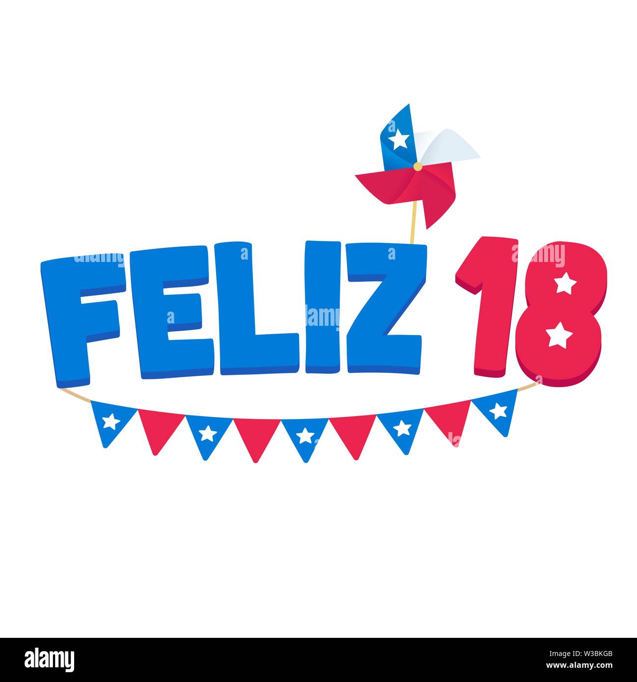 18 de septiembre chile Stock Vector Images - Alamy