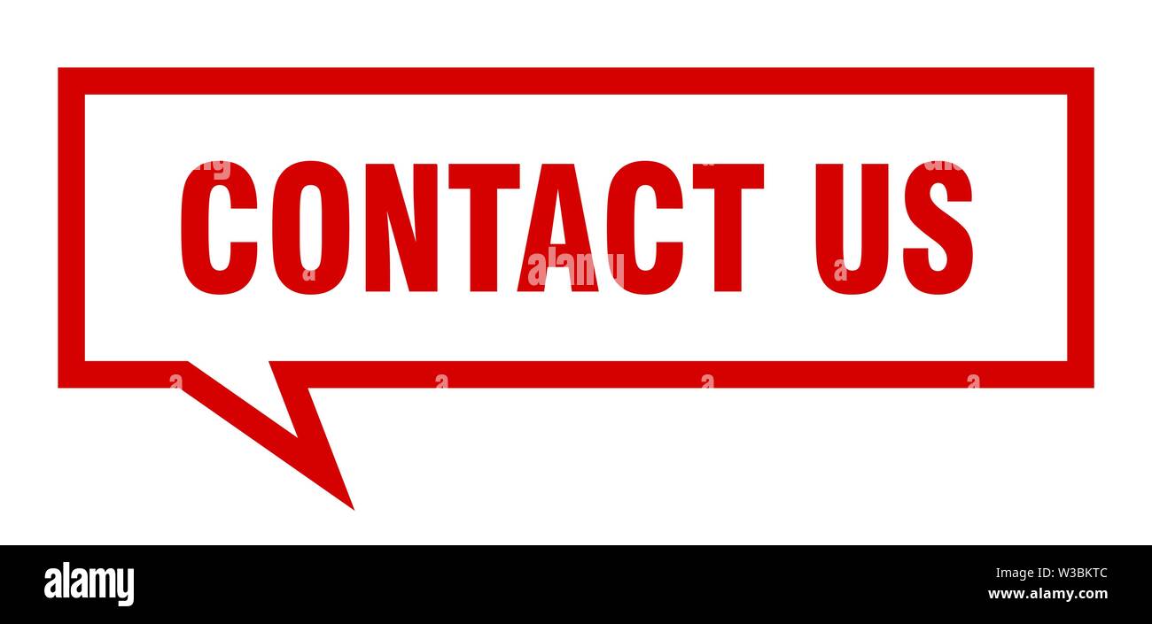 contact us sign. contact us square speech bubble. contact us Stock ...