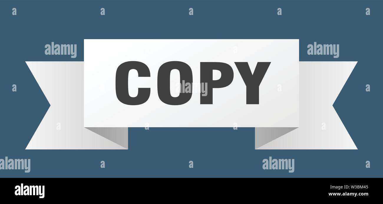copy ribbon. copy isolated sign. copy banner Stock Vector Image & Art ...