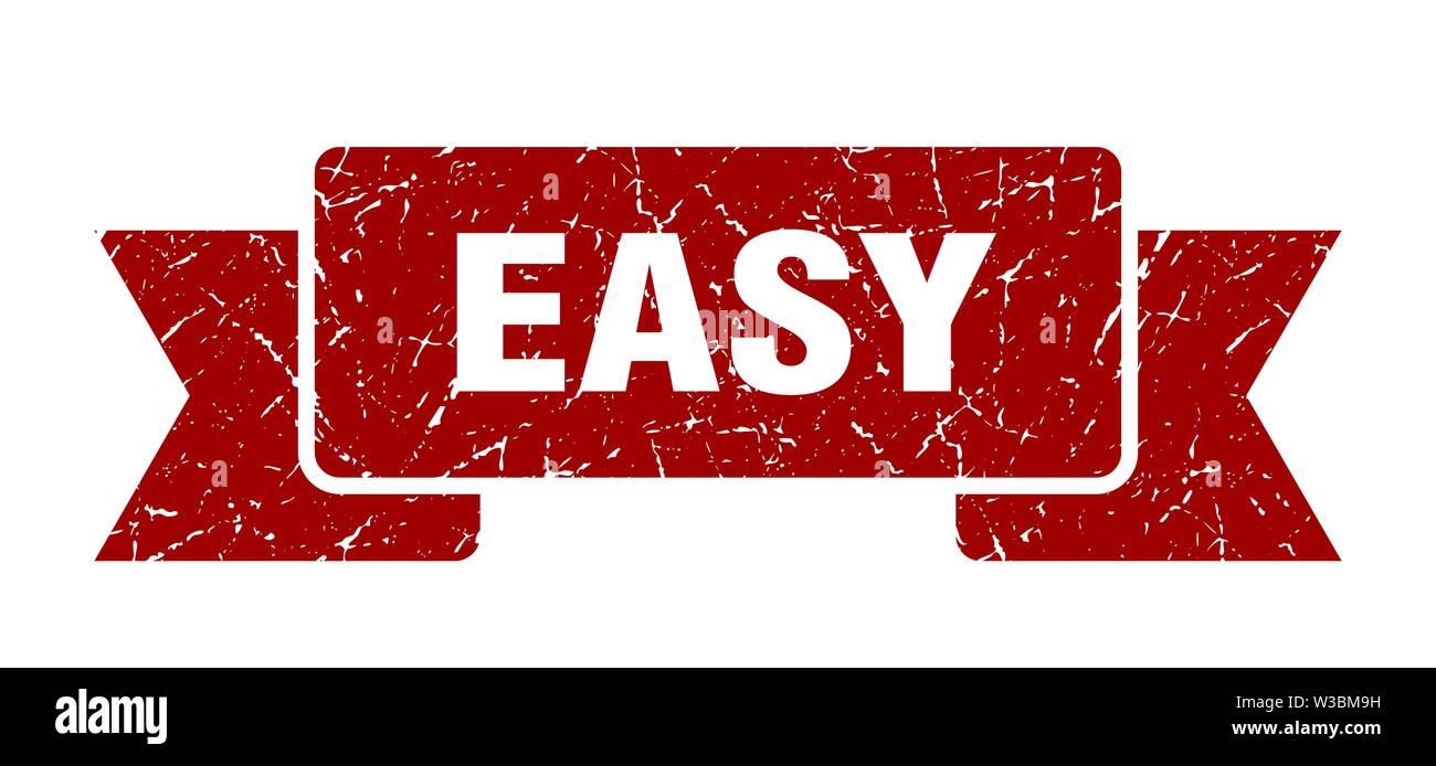 easy grunge ribbon. easy sign. easy banner Stock Vector Image & Art - Alamy