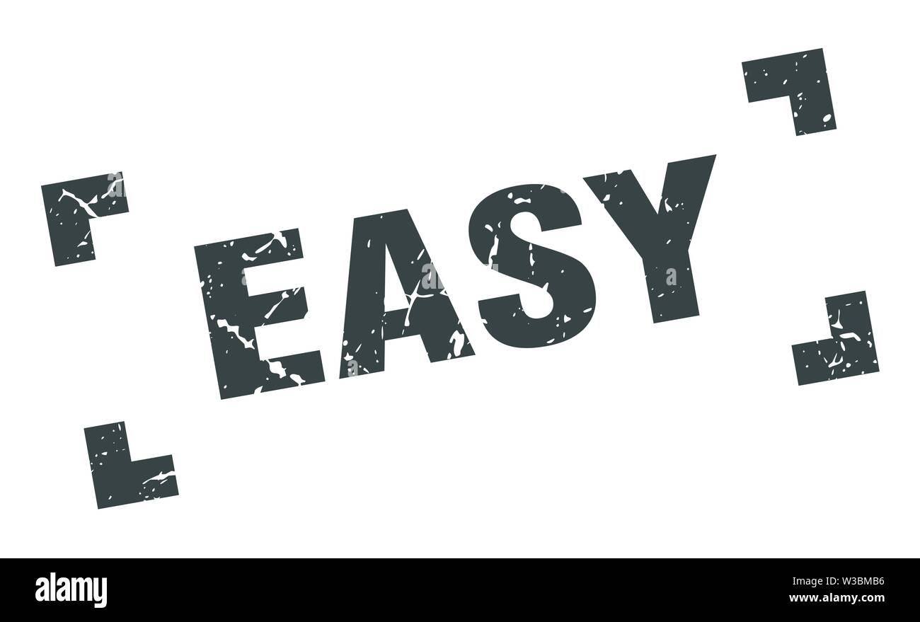 easy stamp. easy square grunge sign. easy Stock Vector Image & Art - Alamy